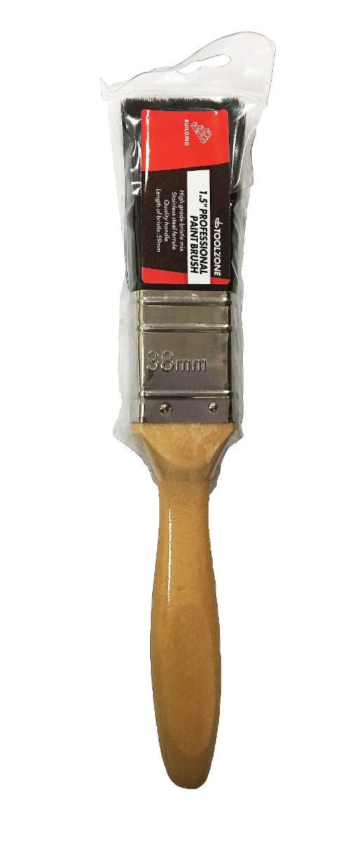 PAINT BRUSH 1.5" PROFESSIONAL WOODEN HANDLE - TOOLZONE KDPDC135 – Pro ...